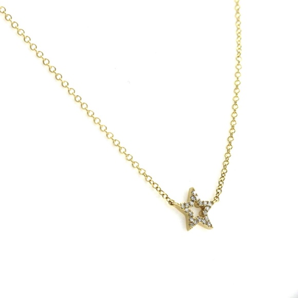 EF Collection | Jewelry | Ef Collection 4k Gold Diamond Star Necklace ...